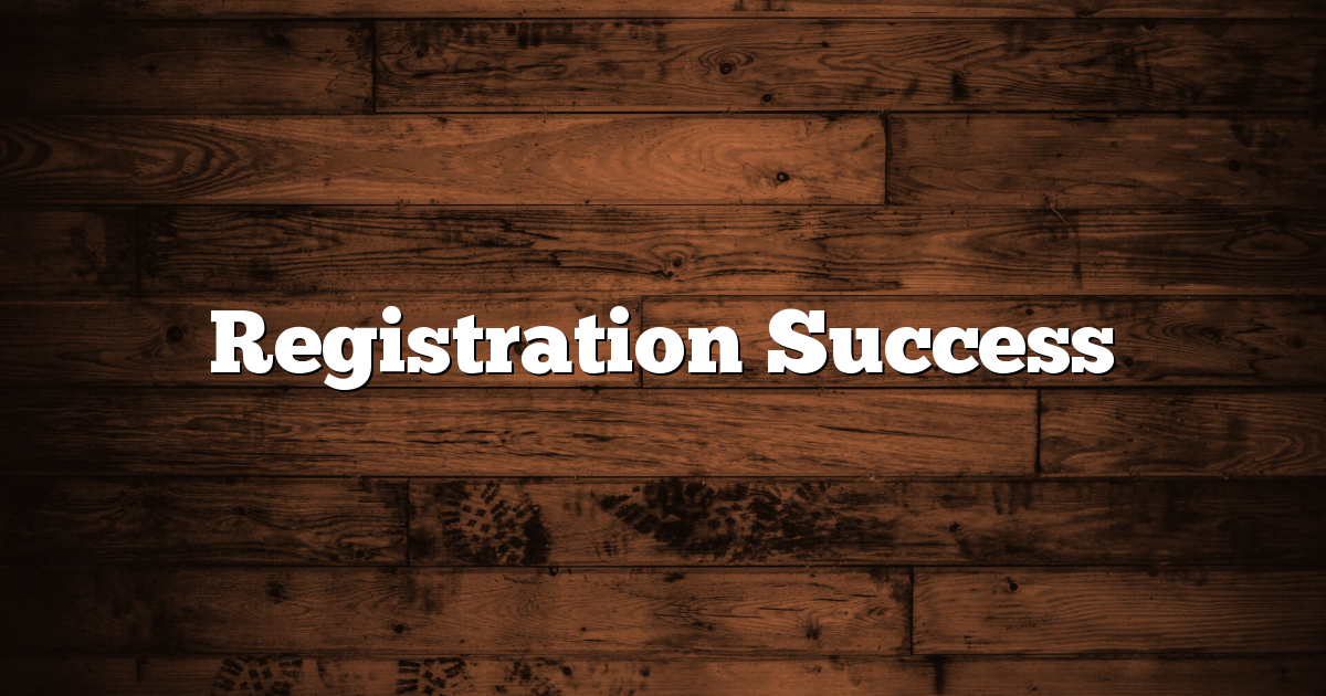 Registration Success